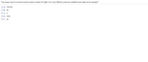 Solved The access code to a house's security system consists | Chegg.com