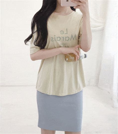 모달 레터링 어깨셔링 티셔츠