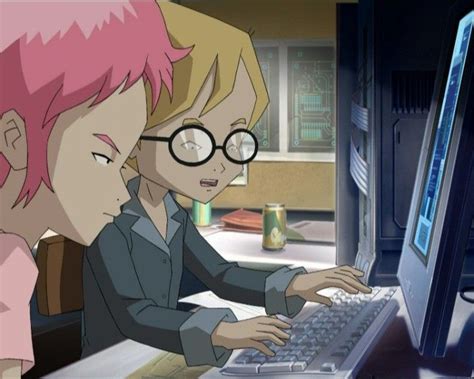 Two People Sitting In Front Of A Computer Screen With Glasses On Their Heads And One Person