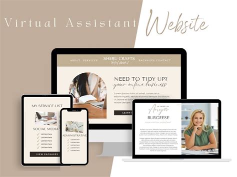 Canva Virtual Assistant Website Canva Template Website Template Social