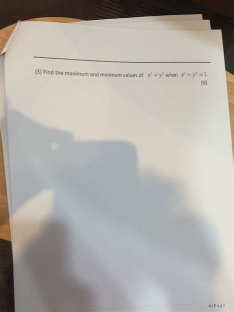 solved find the maximum and minimum values of x2 y2 when