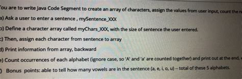 Solved Ou Are To Write Java Code Segment To Create An Array