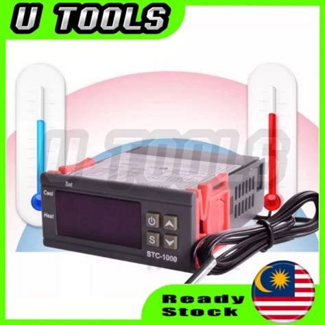 Digital Temperature Controller Stc 1000 Thermostat Thermoregulator Incubator Relay Heating