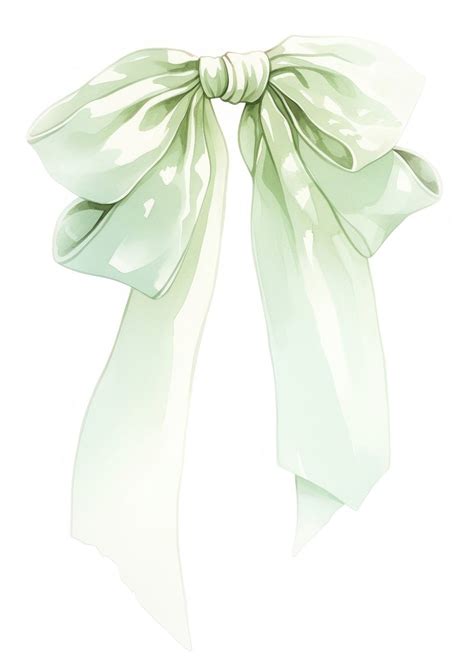 Elegant Pastel Green Ribbon Bow Free Photo Illustration Rawpixel