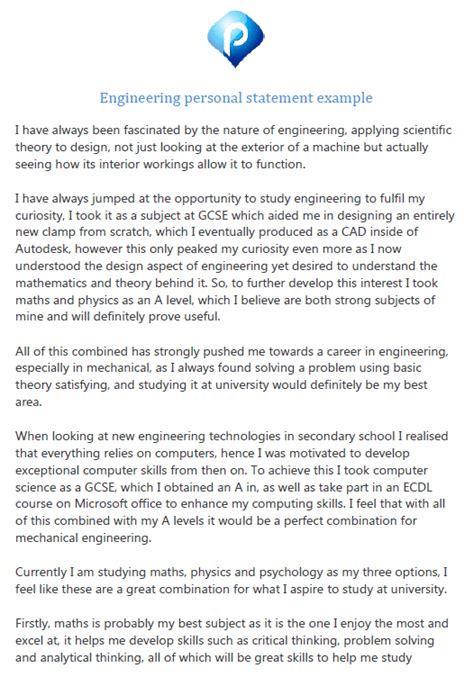 Free Engineering Personal Statement Ms Word Download