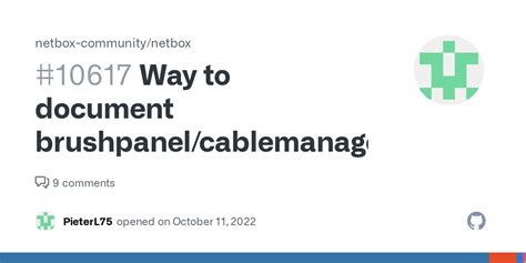 way to document brushpanel cablemanager · issue 10617 · netbox community netbox · github