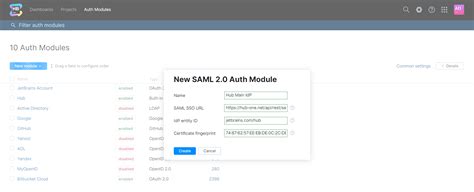 SAML 2 0 Auth Module Hub
