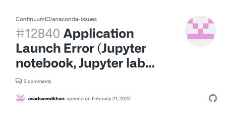 Application Launch Error Jupyter Notebook Jupyter Lab And VSCode Issue ContinuumIO