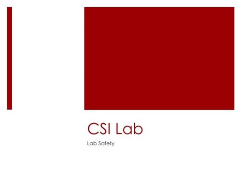 PPT CSI Lab PowerPoint Presentation Free Download ID 2798597