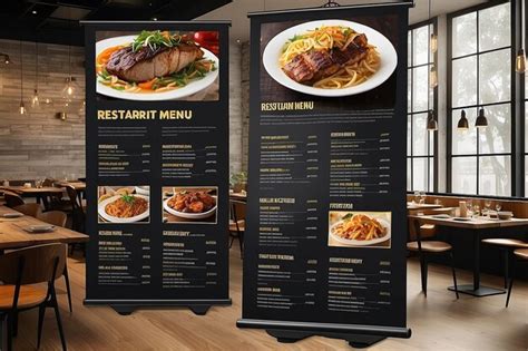 Premium Photo Restaurant Menu Display
