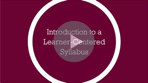 How Does Your Syllabus “sound” Creating A Learner Centered Syllabus