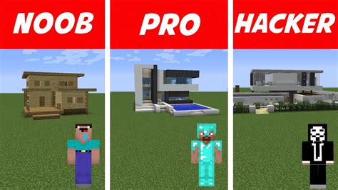 Minecraft NOOB Vs PRO Vs HACKER YouTube