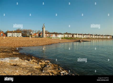 Morning On The Beach In Shoreham By Sea West Sussex England Stock