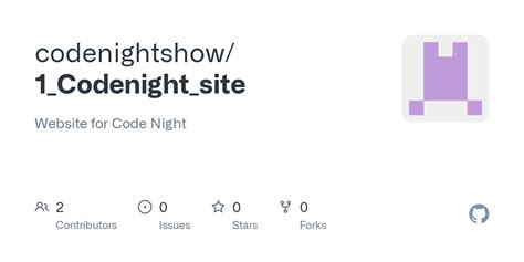 Github Codenightshow1codenightsite Website For Code Night