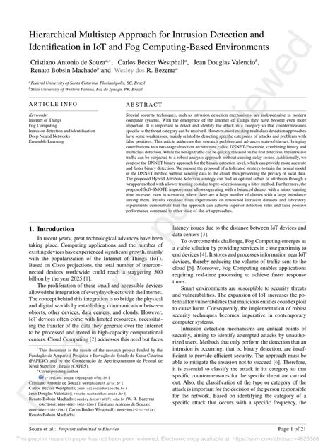 pdf hierarchical multistep approach for intrusion detection and