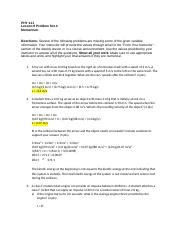 Problem Set Docx PHY Lesson Problem Set Momentum Directions Several Of The