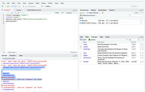 I Have An Error Code For R Studio I Am Trying To Chegg Com