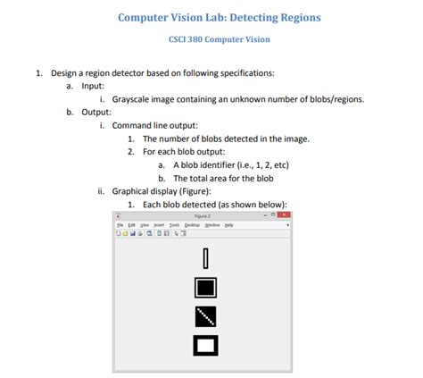 Computer Vision Lab Detecting Regions Csci 380