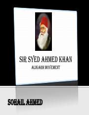 Sirsyedahmedkhan 140207151421 Phpapp01pdf Sir Syed Ahmed Khan Aligarh Movement Sohail Ahmed