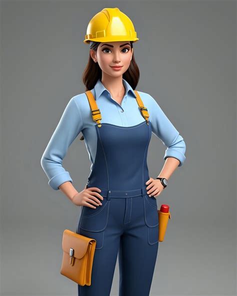 Premium Photo 3d Cartoon Mature Woman At Work