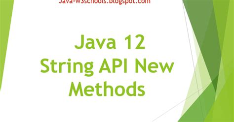 Java 12 String Api Additions