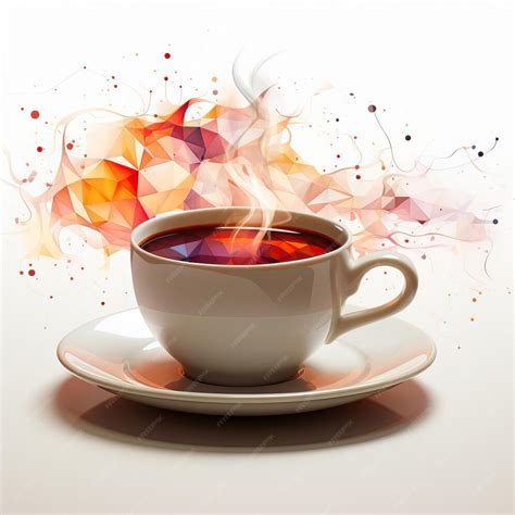 Premium Vector Geometric Vector Hot Beverage Vector On White Background