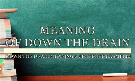 Down The Drain Meaning And Sentence Examples