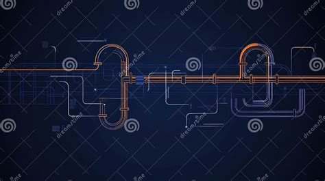 Gas Pipeline Flow Infographic Showing Minimalistic Design Elements And Operational Details