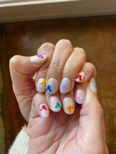 Mickey Mouse Disney Inspired Nails Hidden Mickey Nail Art In 2025