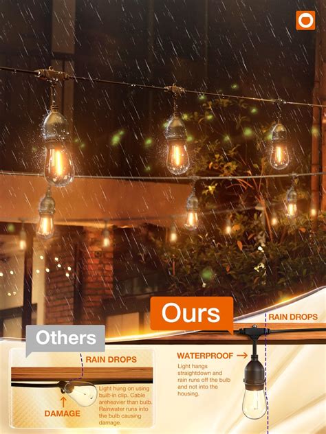 Mua Addlon Led Outdoor String Lights 48ft With Edison Vintage
