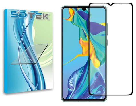 SDTEK Full Glass Screen Protector For Huawei P Black