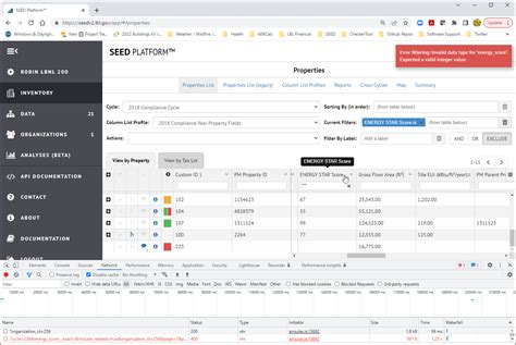 New Property List View Filtering Sometimes Gives 400 500 Errors Needs Thorough Testing