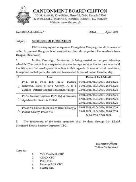 Fumigation Schedule April 2024 Pdf Science And Mathematics