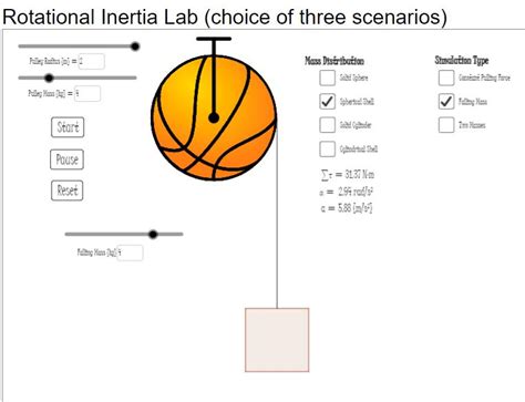solved rotational inertia lab choice of three scenarios