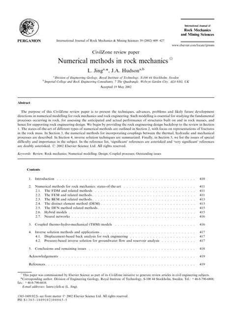 A Comprehensive Review Of Numerical Modeling Techniques For Solving