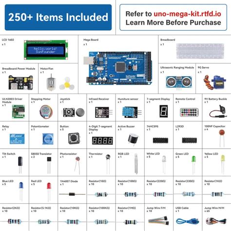 Sunfounder Starter Kit Voor Arduino Mega 2560 Robotshop