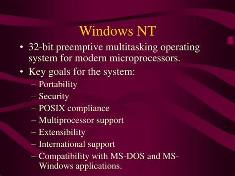 Ppt Windows Nt Powerpoint Presentation Free Download Id 4806901