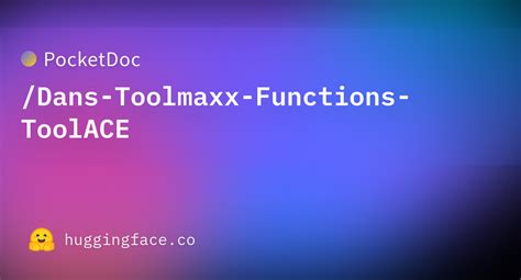 Pocketdocdans Toolmaxx Functions Toolace · Datasets At Hugging Face