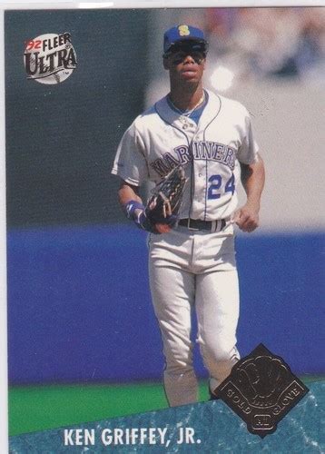 Ken Griffey Jr 1992 Fleer Ultra Gold Glove Insert Baseball Card