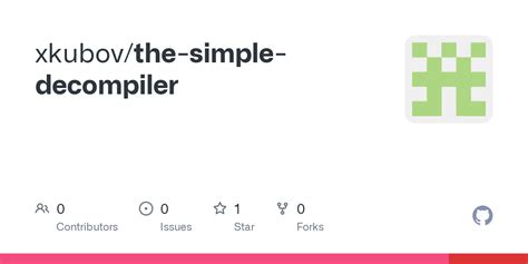 GitHub Xkubov The Simple Decompiler