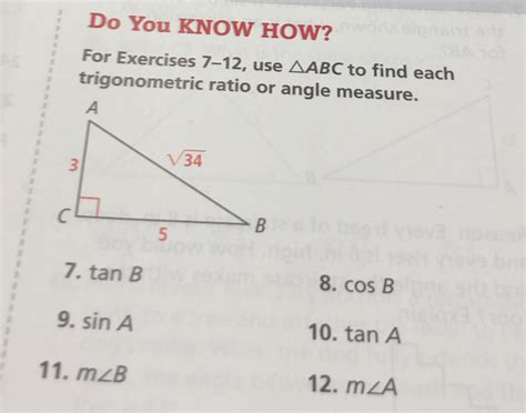solved do you know how for exercises 7 12 use abc to find each