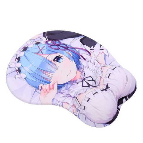 Rem 3d Anime Mouse Pads With Wrist Rest Gaming Mousepads 2way Skin
