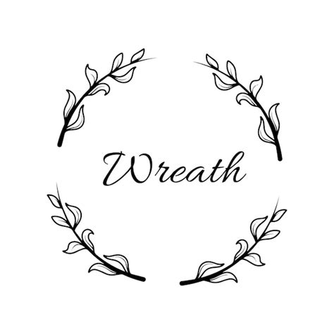 Premium Vector Border Circle Floral Wreath Silhouette