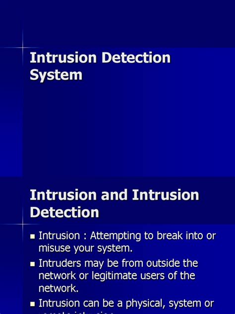 Intrusion Detection System Pdf Information Technology Computer