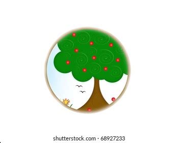 Single Red Apple Tree Clip Art Royalty Free Images Stock Photos Pictures Shutterstock