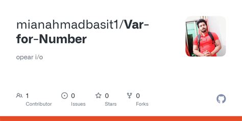 GitHub Mianahmadbasit1 Var For Number Opear I O