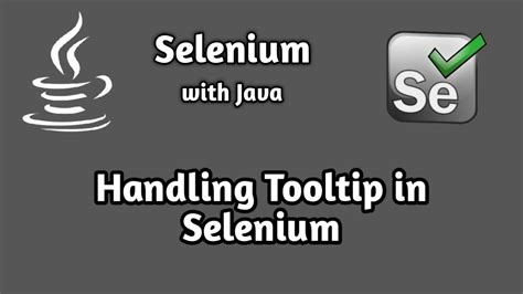 How To Handle Tooltip In Selenium Selenium Advanced Tutorial Youtube