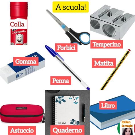 Lessico Il Materiale Scolastico Italian Is Magic