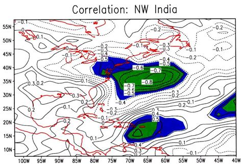 Spatial Pattern Of Correlation Between May Olr Anomalies And Nwmr