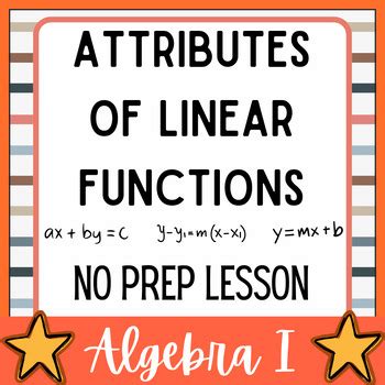 No Prep Lesson Identifying Key Attributes Of Linear Functions TPT